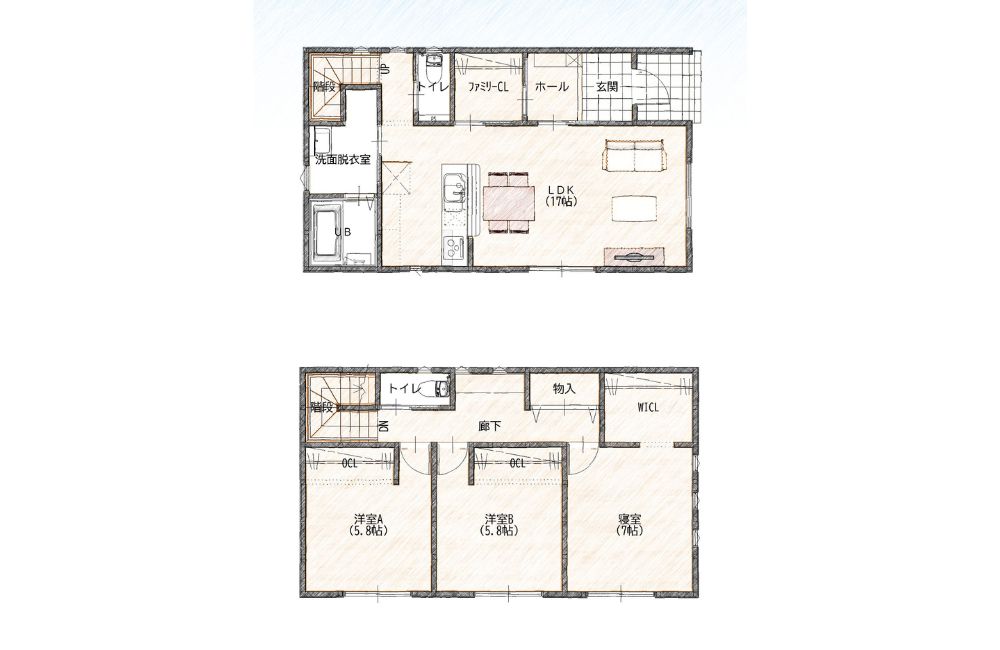 【宇部市】大小路4号地 モデルハウス (2階建て/3LDK) | 宇部エリア | 山口県のハウスメーカーは、いえとち本舗